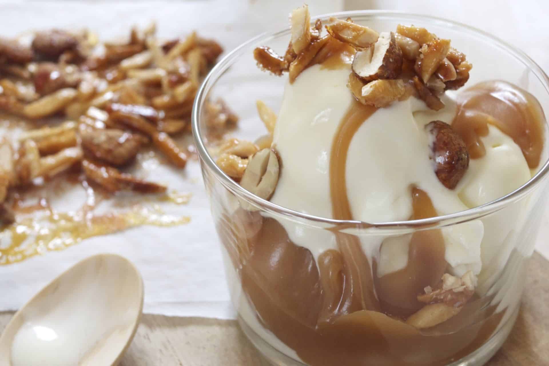 sundae con caramello salato - Carlotta e il bassotto